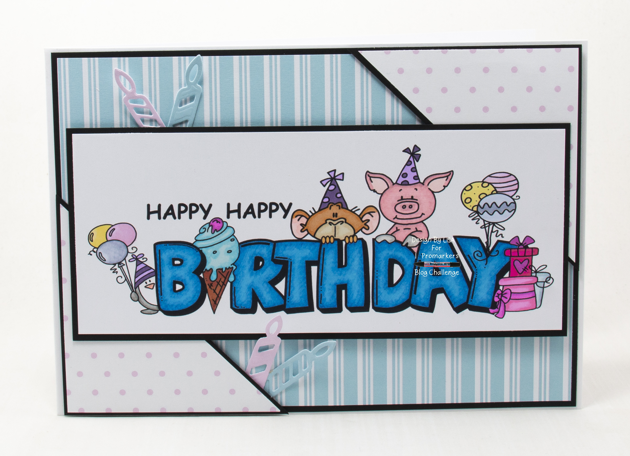 Birthday Critters Sign - Happy Birthday - Crafty Card Designs
